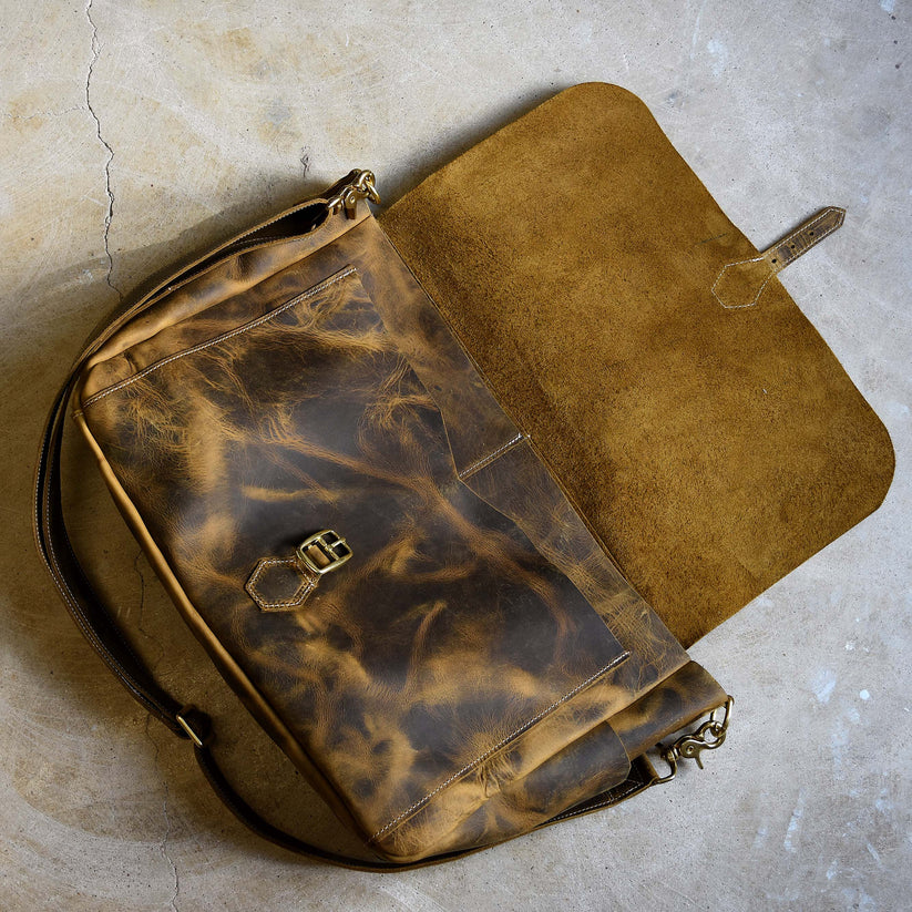 Emerson Leather Messenger Bag – BuboHandmade